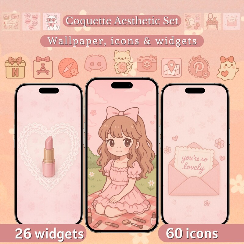 Coquette iPad Wallpaper - Etsy