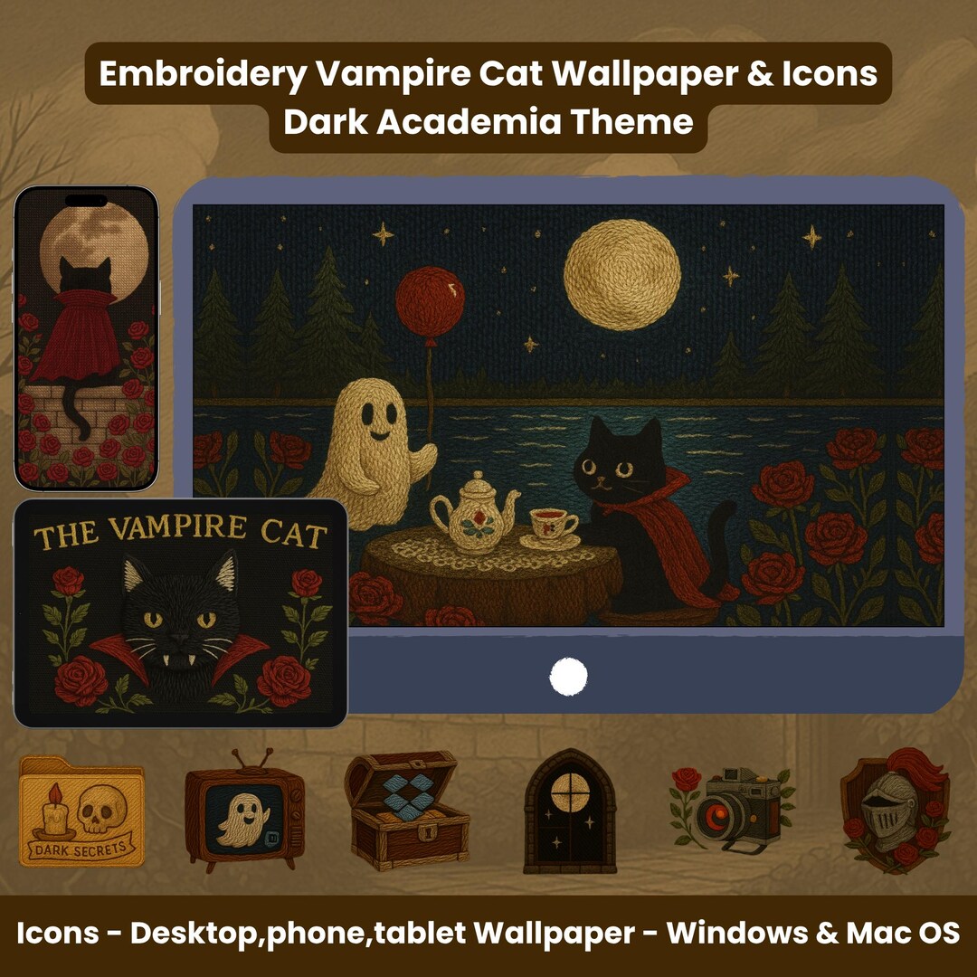 Dark Academia Icons Desktop Wallpaper Folder Icons Desktop Aesthetic ...