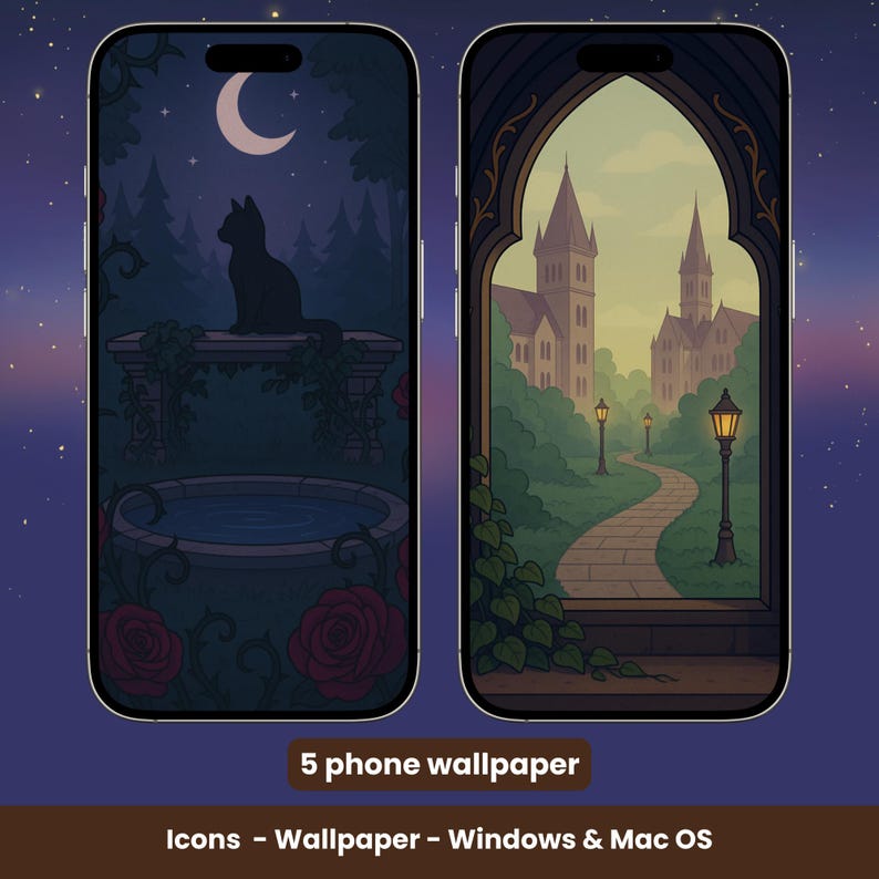 Dark Academia Icons and Desktop Organizer Desktop Icons Folder Icons ...