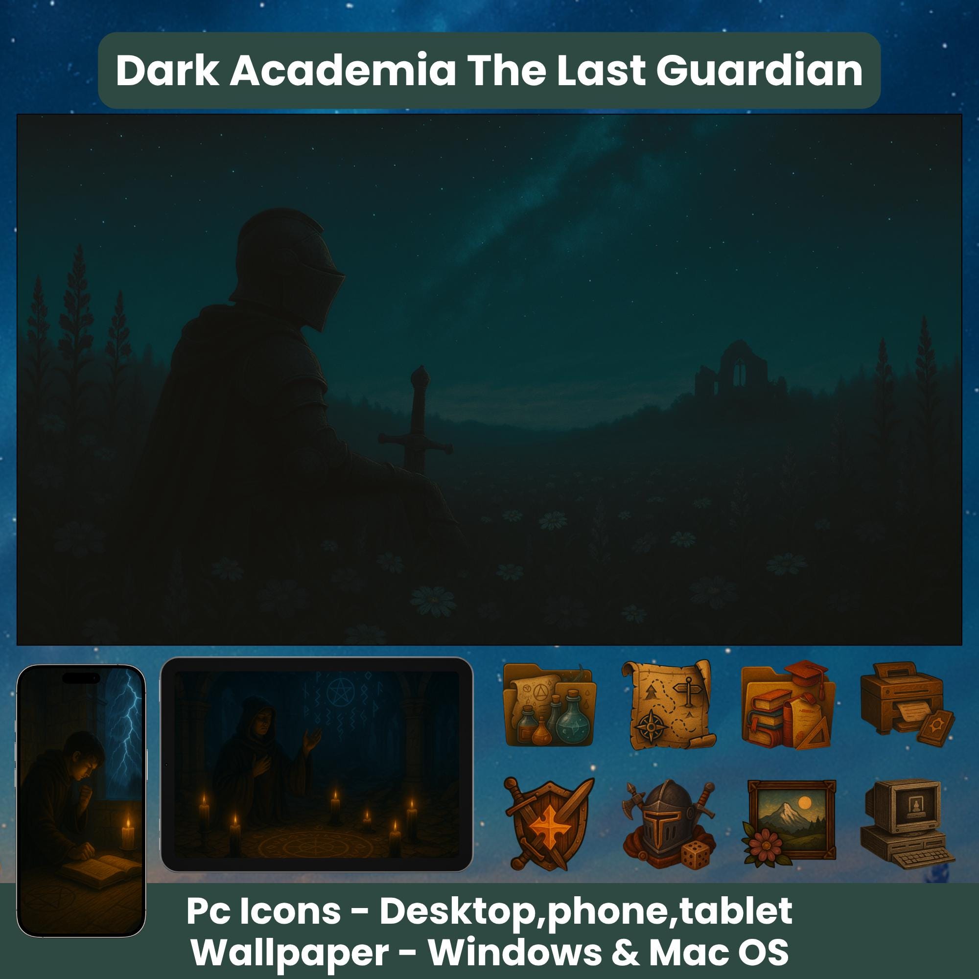 Dark Academia Icons and Desktop Wallpaper | Desktop, Tablet, Phone ...