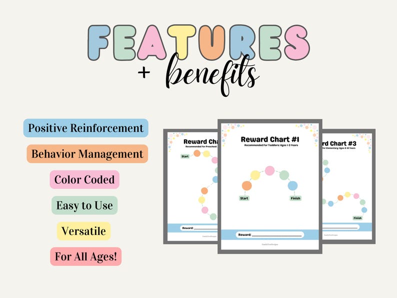 Printable Reward Chart for Kids Homeschool Tools for Toddler Behavior ...