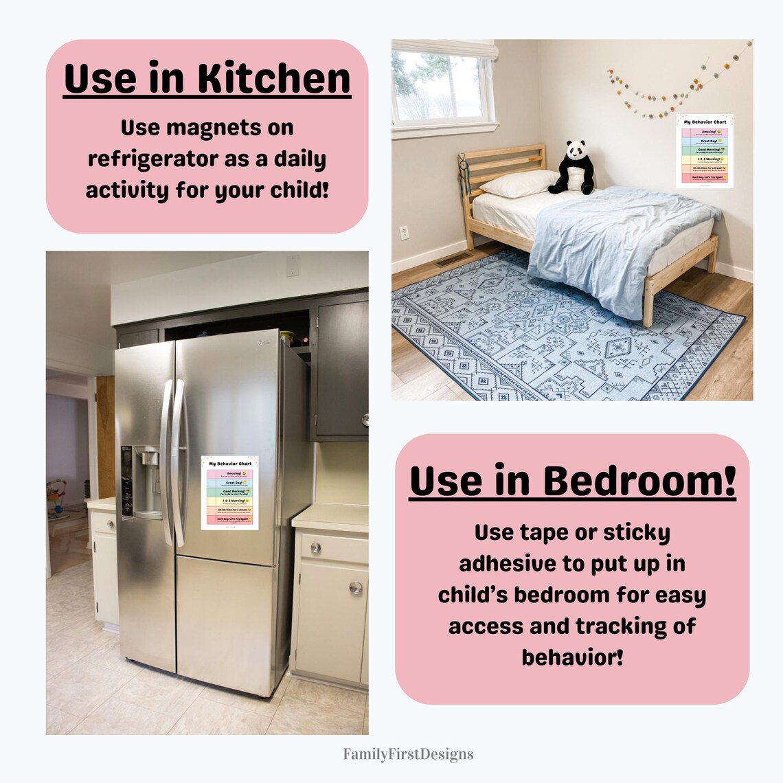 Printable Behavior Chart for Kids Color Coded Reward Chart Gentle ...