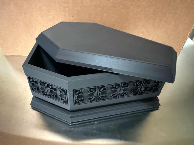 Gothic Coffin Box L Unique Black Gothic Coffin Jewelry Box, Vampire ...