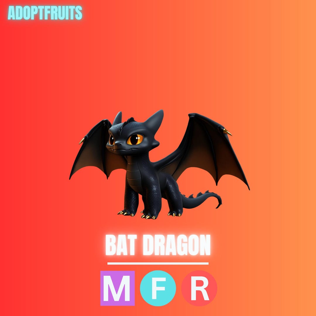 Adopt Me Bat Dragon MFR Mega Neon Fly Ride - Etsy