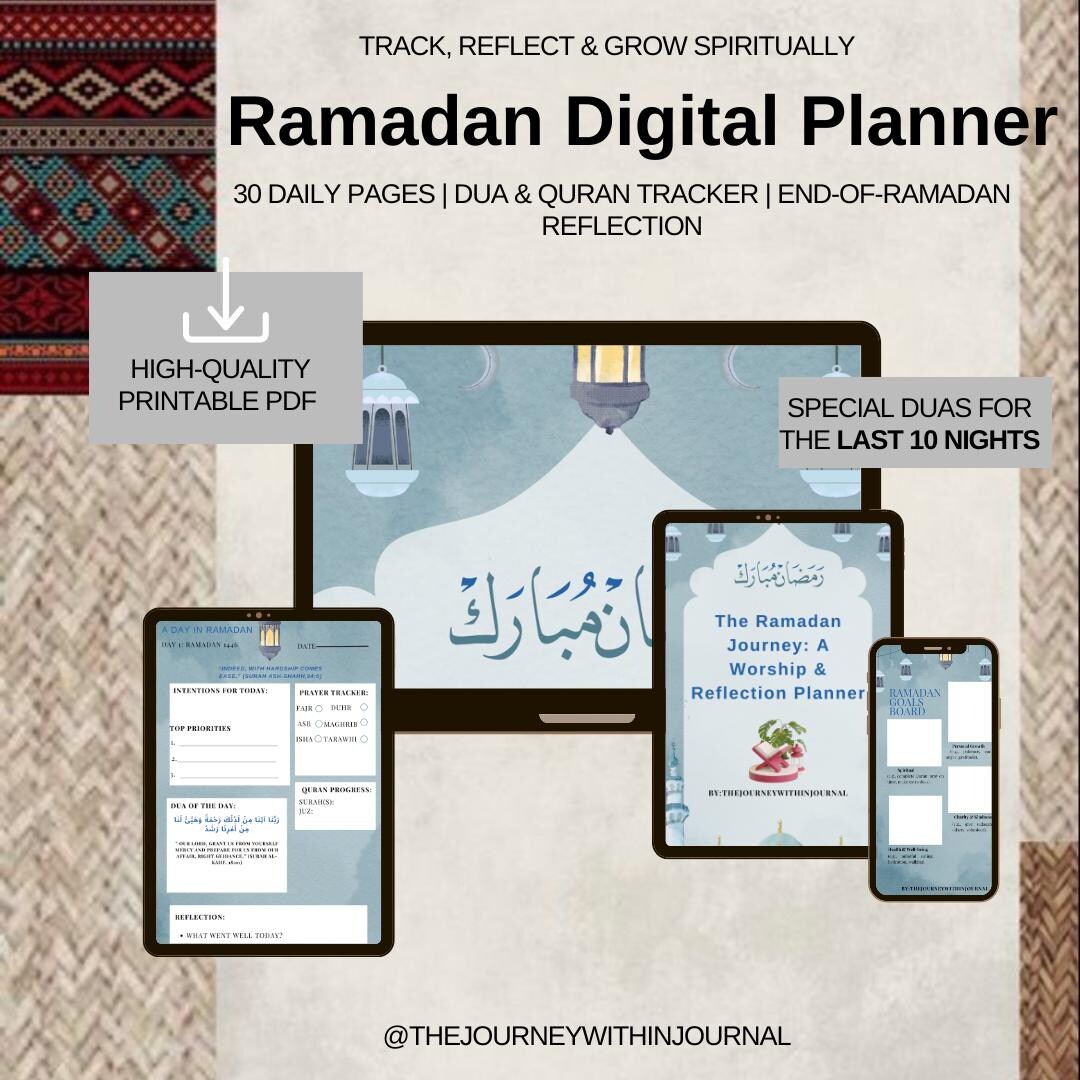 2025 Digital Ramadan Planner | Printable Ramadan Journal | Daily ...