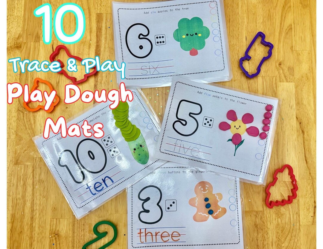 Play Dough Tracing Mats - Etsy
