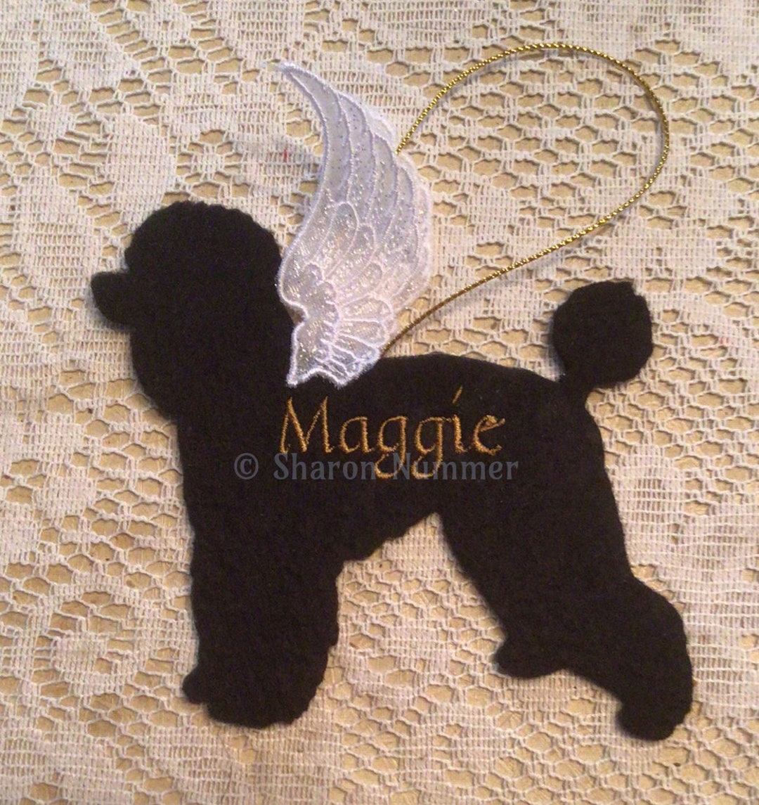 Original Personalized Poodle Dog Angel Ornament Rainbow Bridge Pet Loss ...
