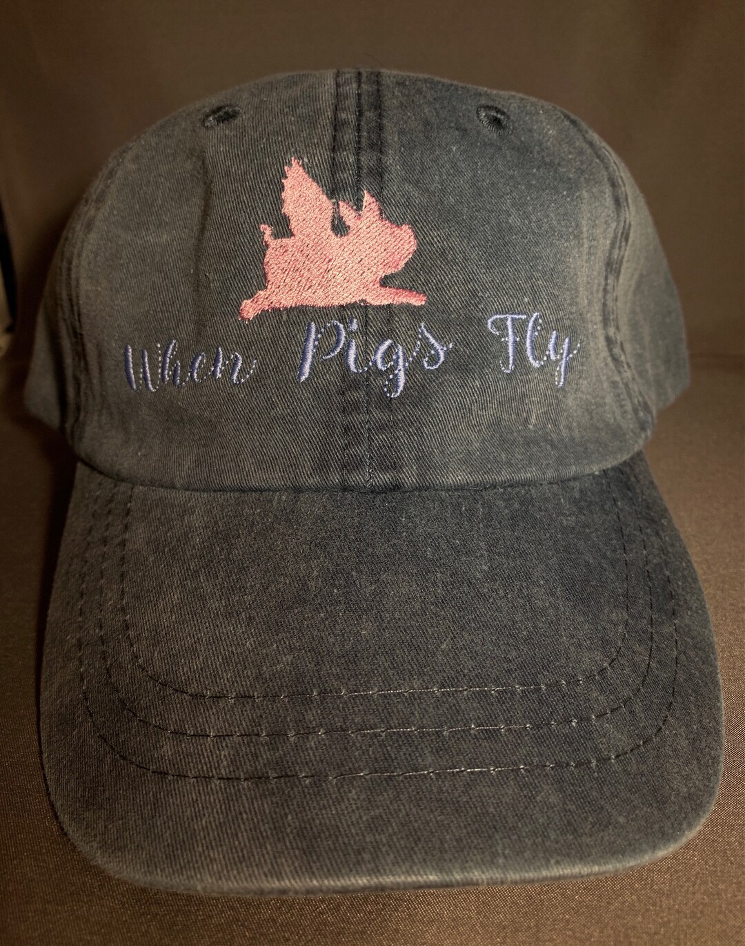 When Pigs Fly Embroidered Baseball Cap/hat - Etsy