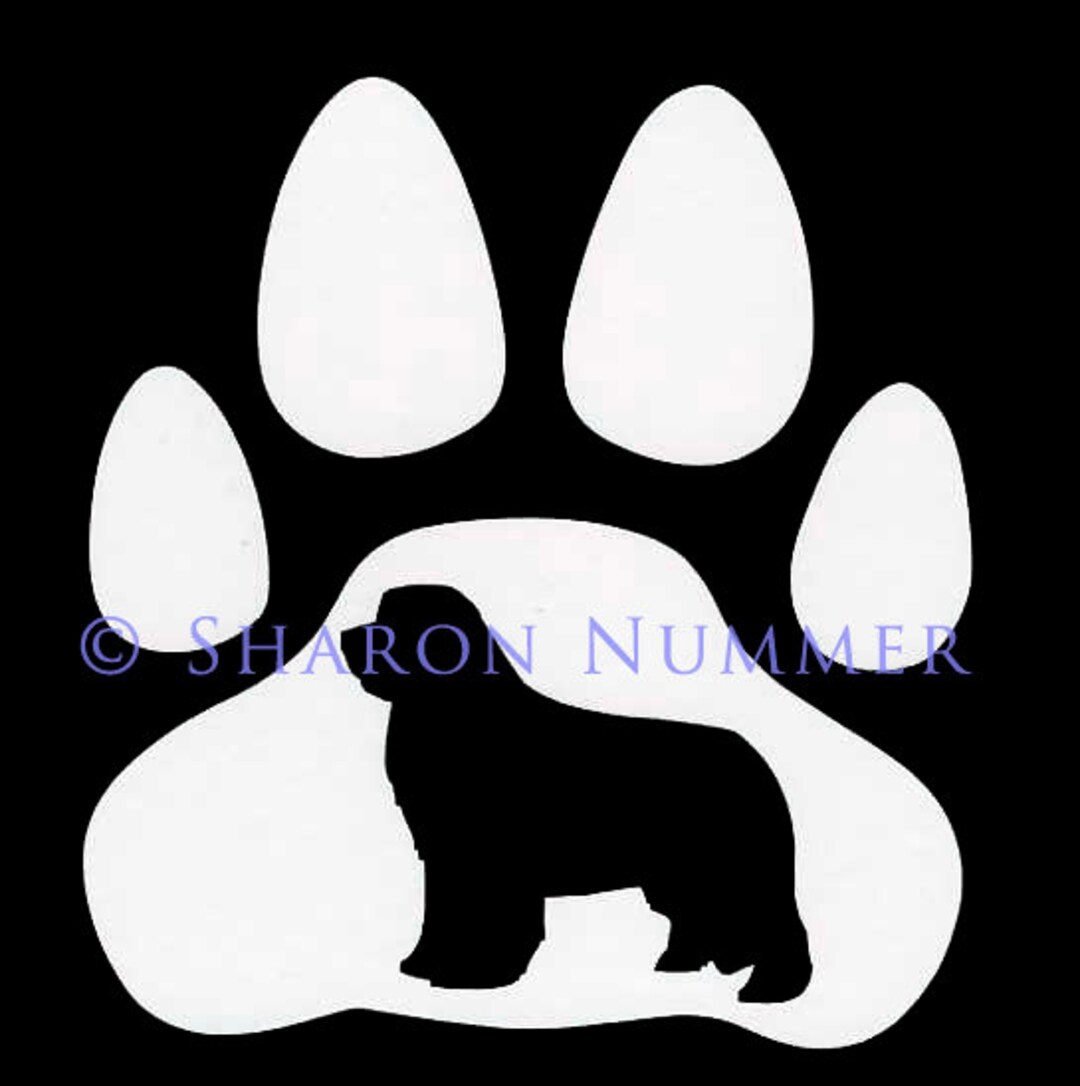 Newfoundland Dog in Big Paw Vinyl Decal - Vinyl Sticker-car Decal - Etsy