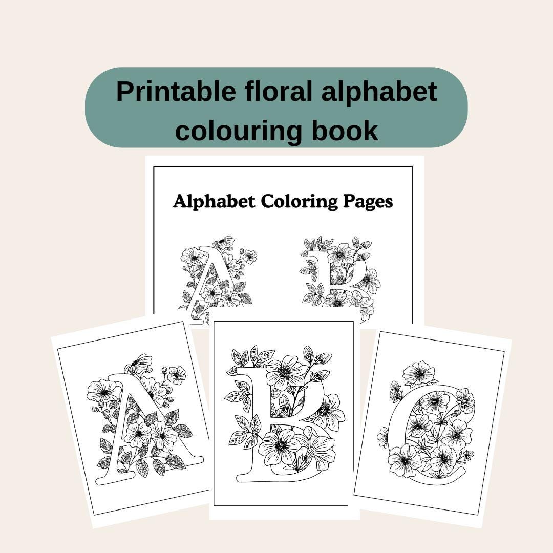 Alphabet Flower Colouring Pages, Colouring Page, Preschool Worksheet ...