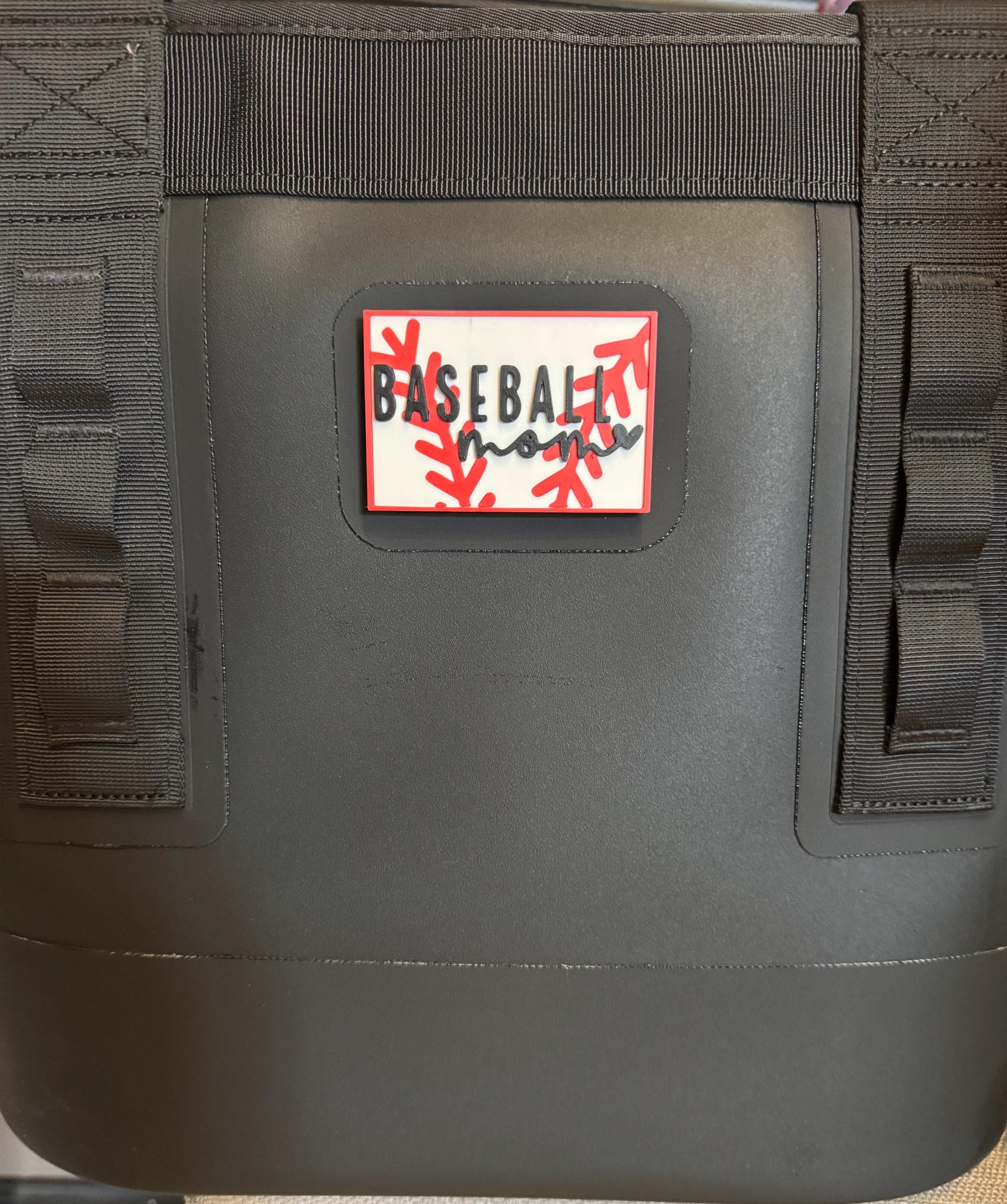Baseball Bag Patch | Custom Colors Baseball Mom| Patch 2x3 | Hook Side ...