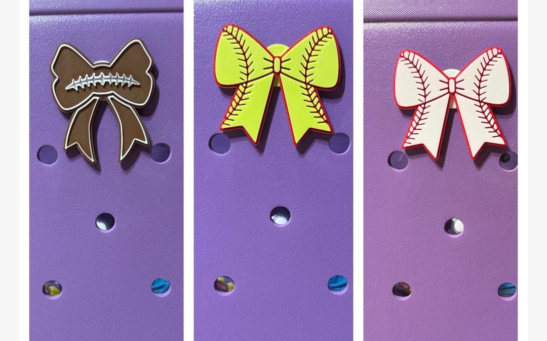 Baseball, Softball, Football, Sport Bows, Bogg Bag Accessories , Charms ...