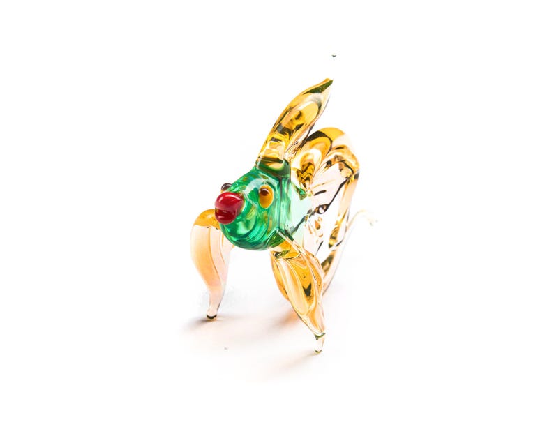Uranium Glass Fish Figurine UV Reactive Glowing Art Collectible ...