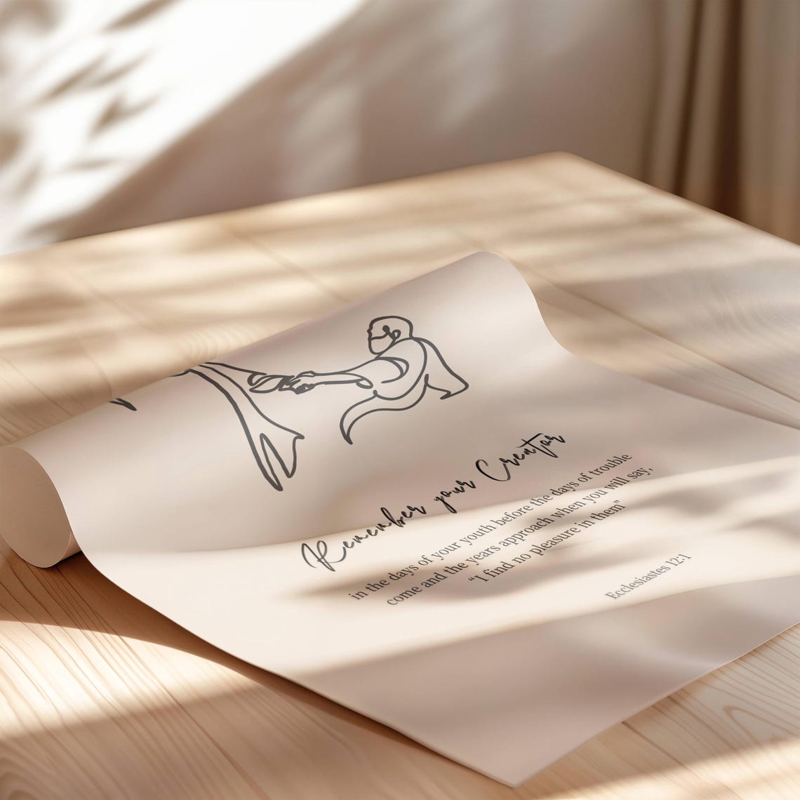 Remember Your Creator, Ecclesiastes 12:1 Bible Verse Wall Art, Neutral ...