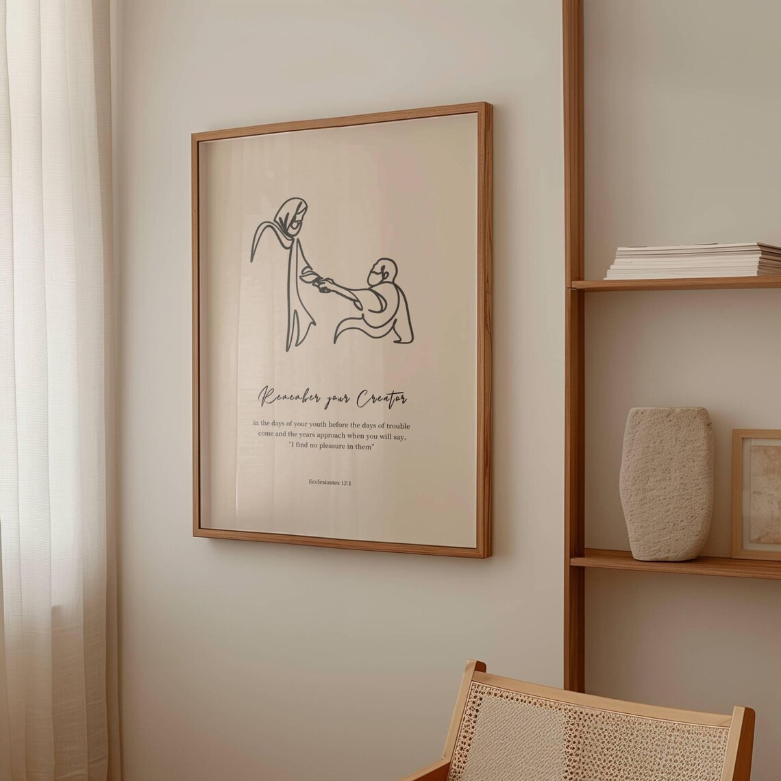 Remember Your Creator, Ecclesiastes 12:1 Bible Verse Wall Art, Neutral ...
