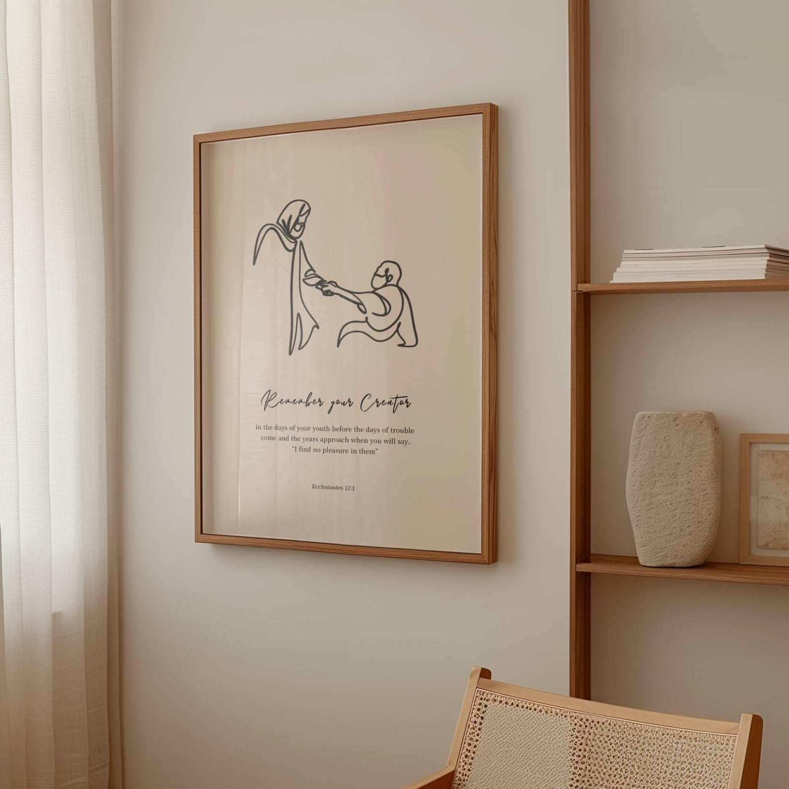 Remember Your Creator, Ecclesiastes 12:1 Bible Verse Wall Art, Neutral ...