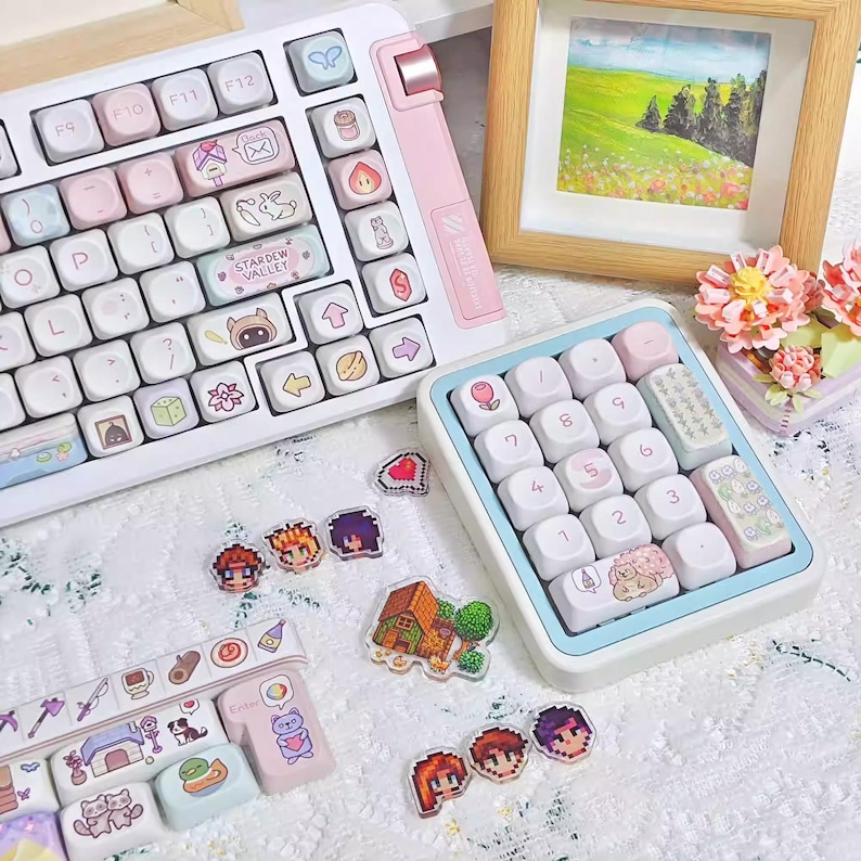 Cute Stardew Valley Theme Keycap Set for Mechanical Keyboard, Cherry ...