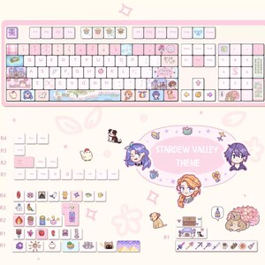 Cute Stardew Valley Theme Keycap Set for Mechanical Keyboard, Cherry ...