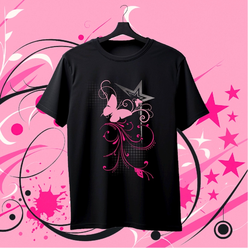 Pink Emo Graphic Tee - Etsy