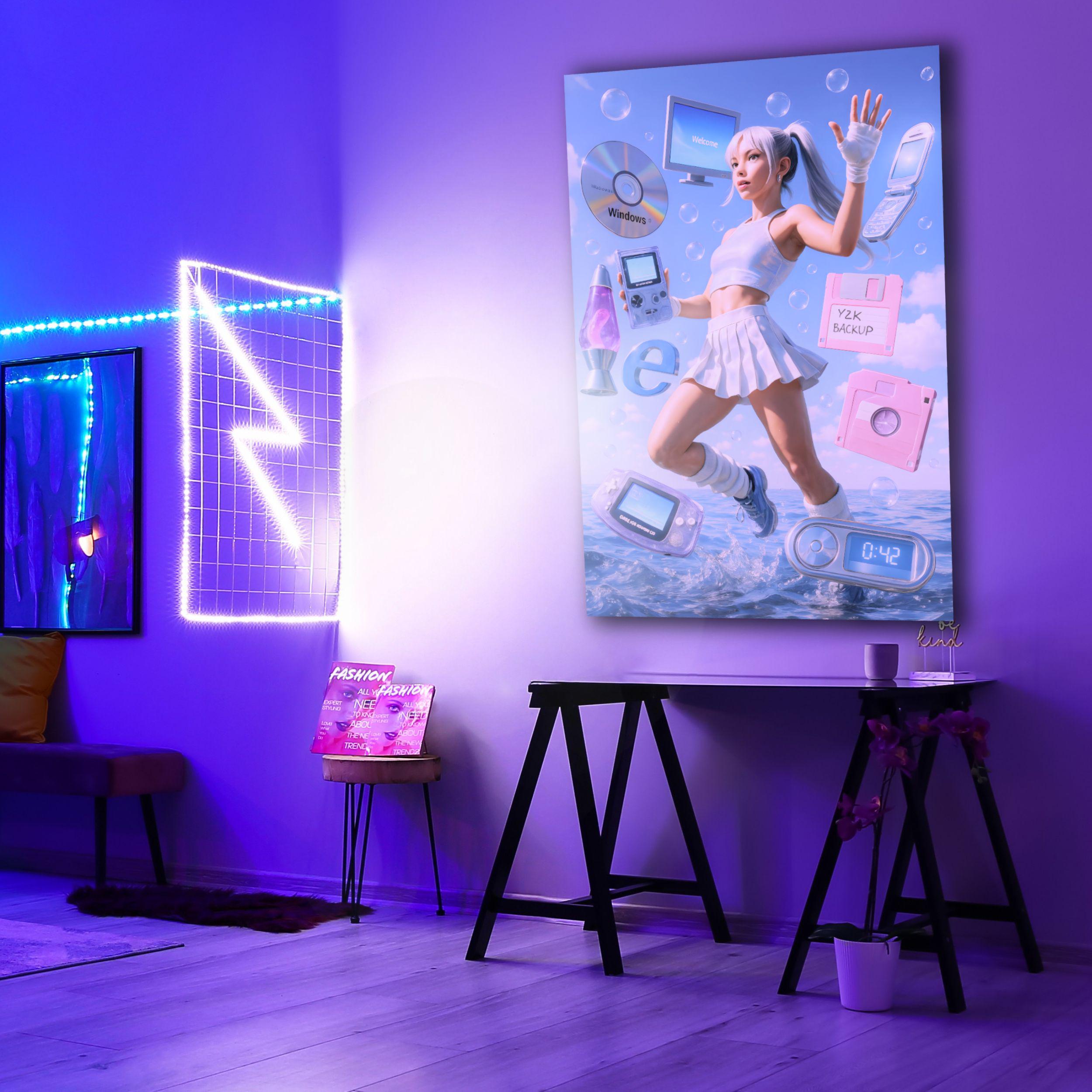 Y2K Poster Wall | Y2K Retro Digital Poster | Cybercore Wall Art | 2000s ...