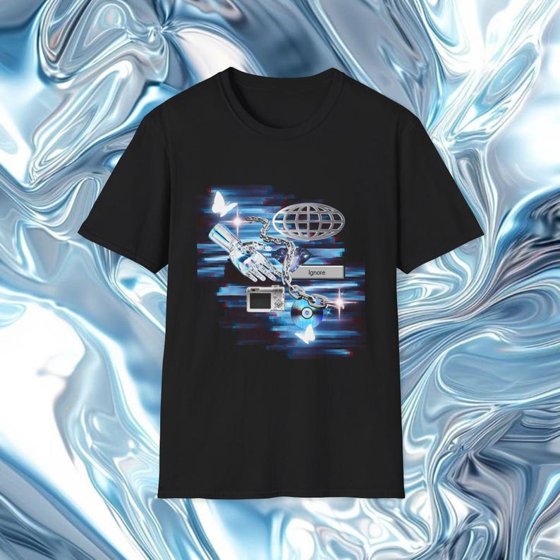 2000s Clothing Cybercore Graphic T-shirt | Techwear Alternative Top ...