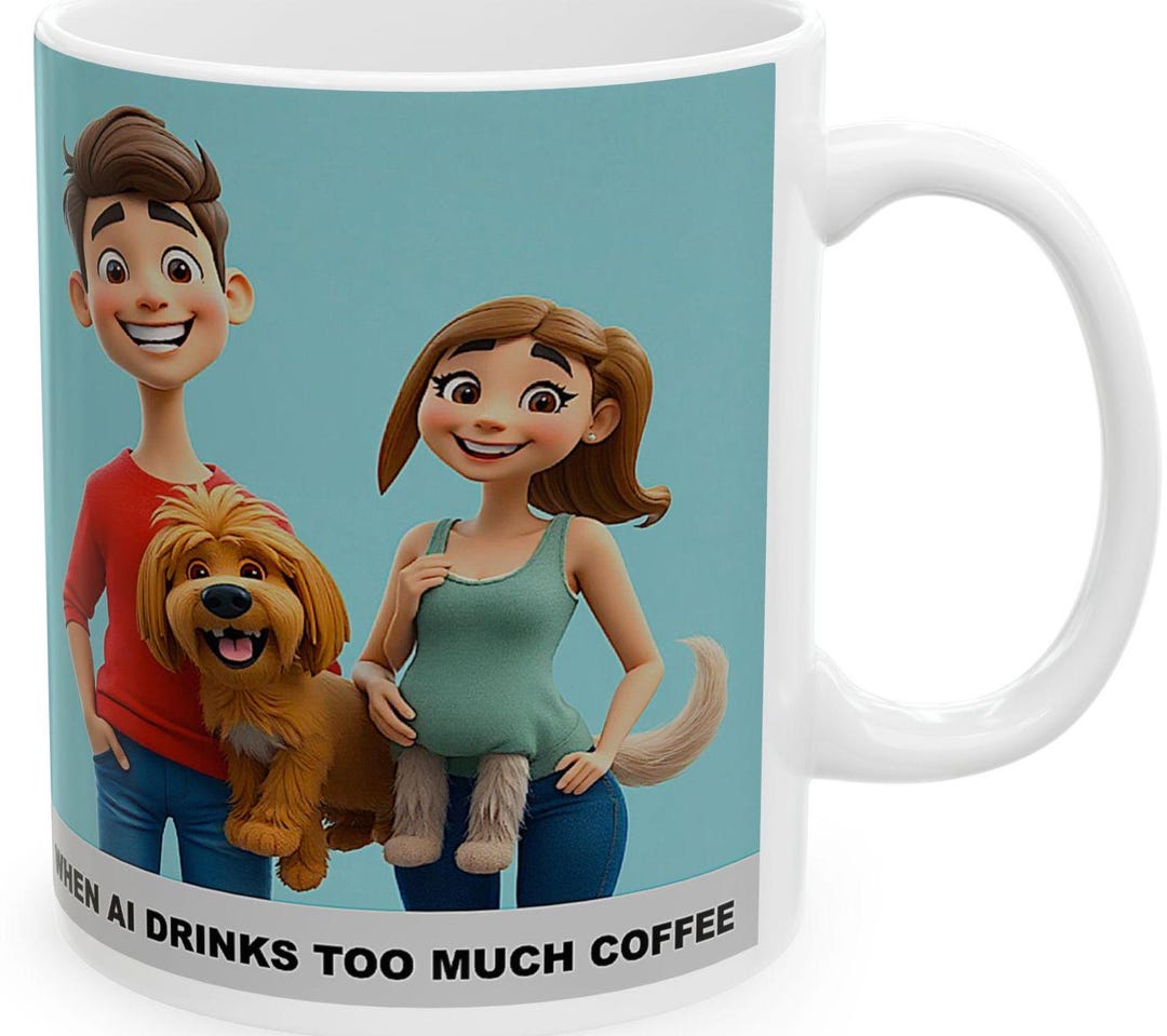 Fun Mug Find the AI Goof Quote When AI Drinks Too Much Coffee Gift for ...