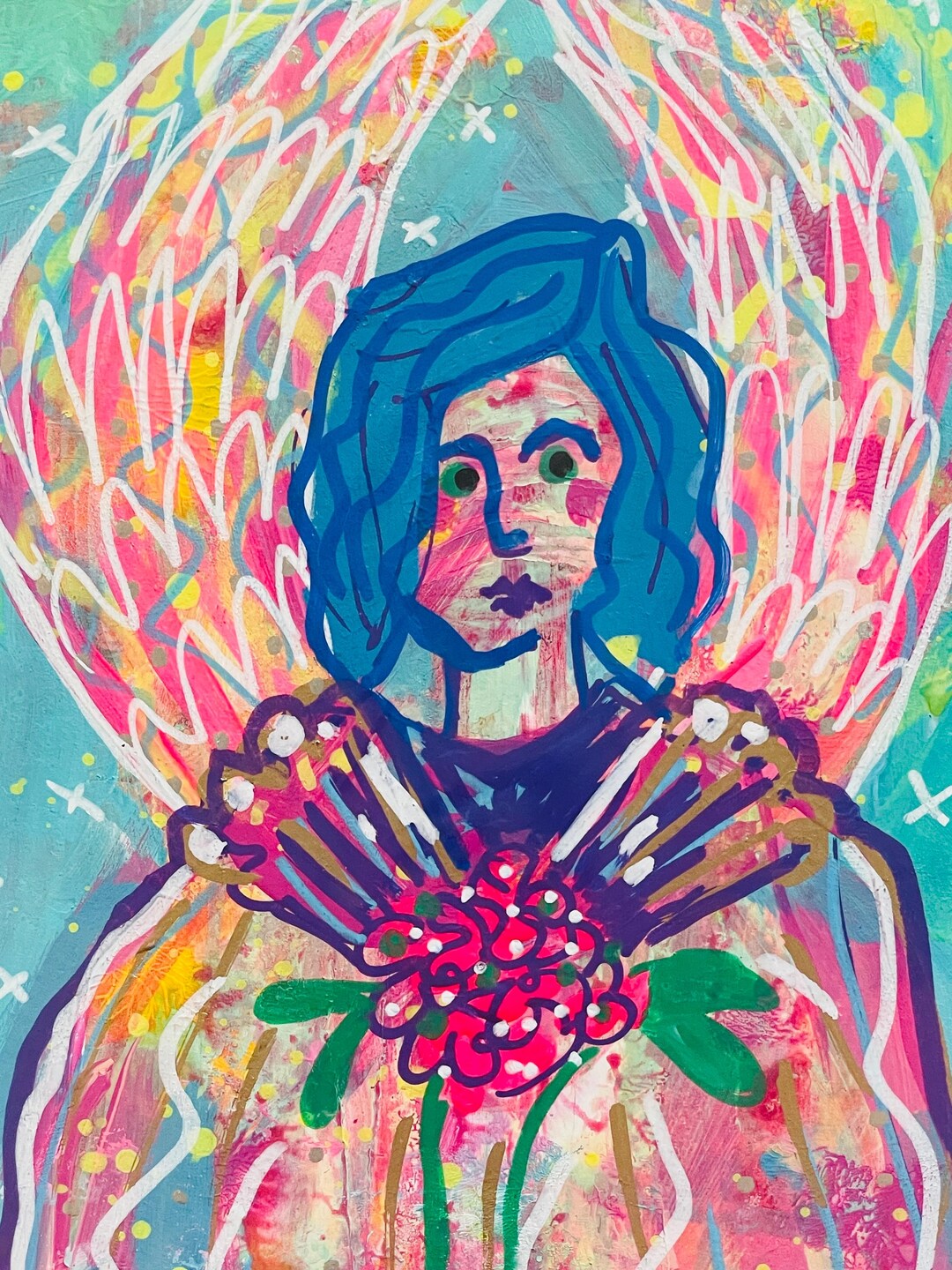 Body Wisdom Art - Guardian of Listening - Feminist Painting About ...