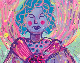 Guardian Angel Hand Painted Artwork Original One of Kind Guardians of ...