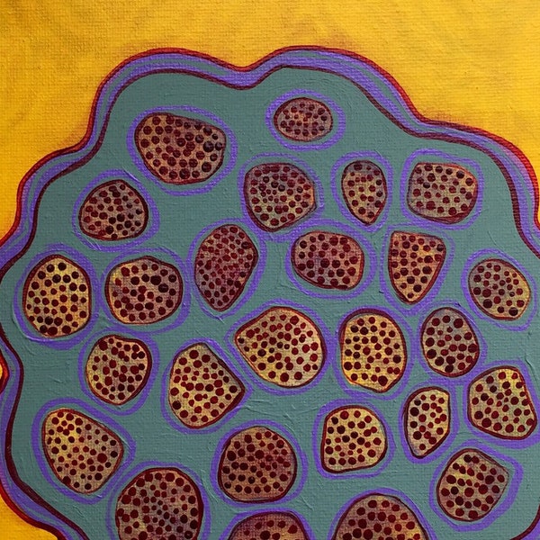 Lotus Seed Pod Painting - Etsy