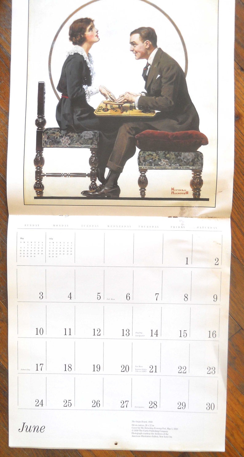 Norman Rockwell 2001 Calendar, Vintage Norman Rockwell Collectible, the ...