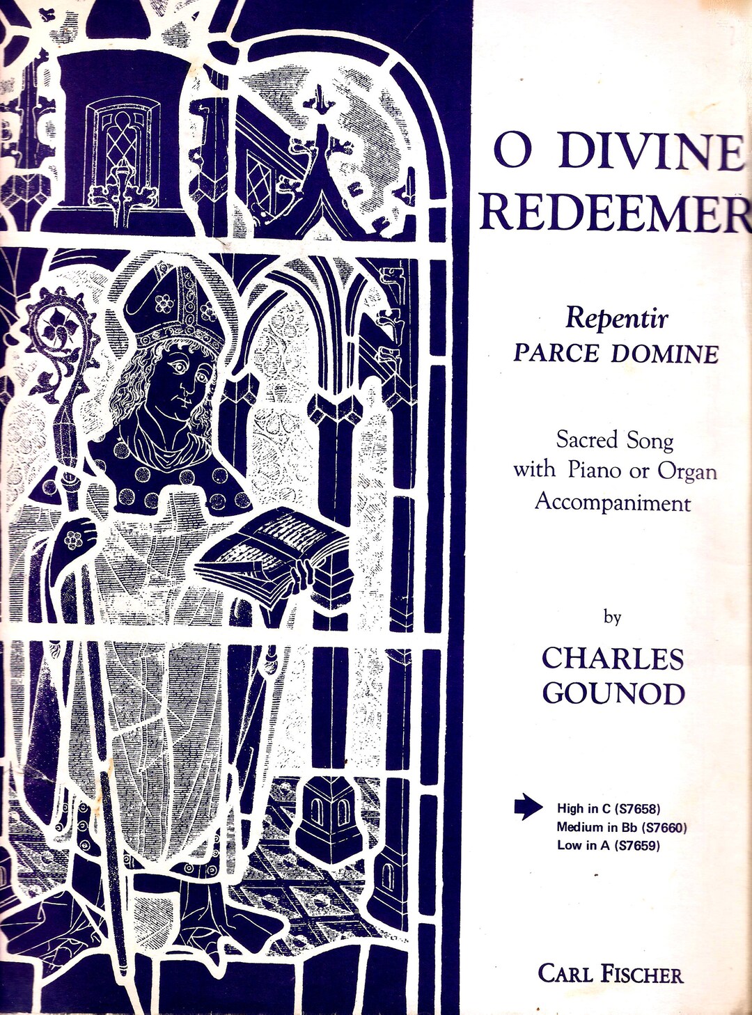 O Divine Redeemer Repentir Parce Domine Sacred Song High Voice With ...