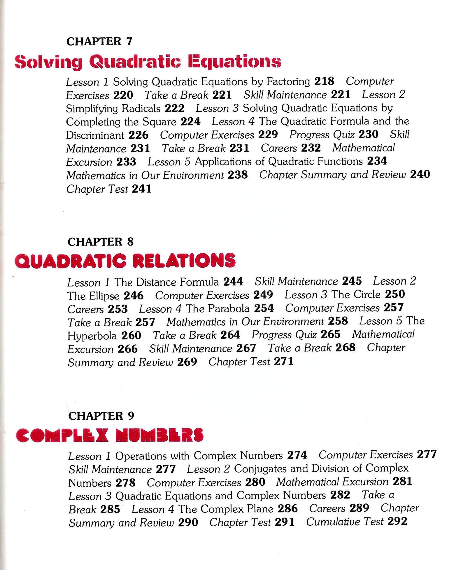 ALGEBRA TWO Book Linear Quadratic Functions Ratios Proportions ...