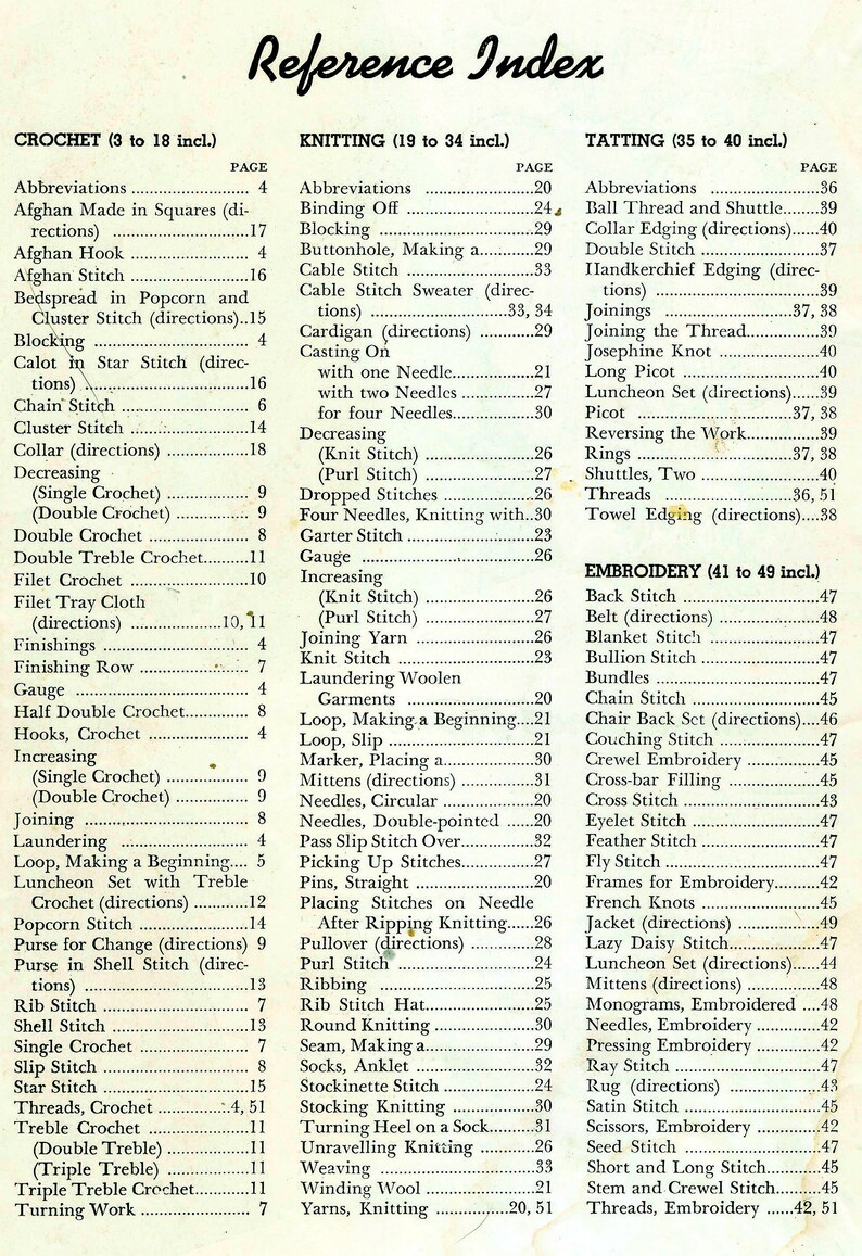 Handcraft Designs I Made It Myself Vintage Crochet - Etsy