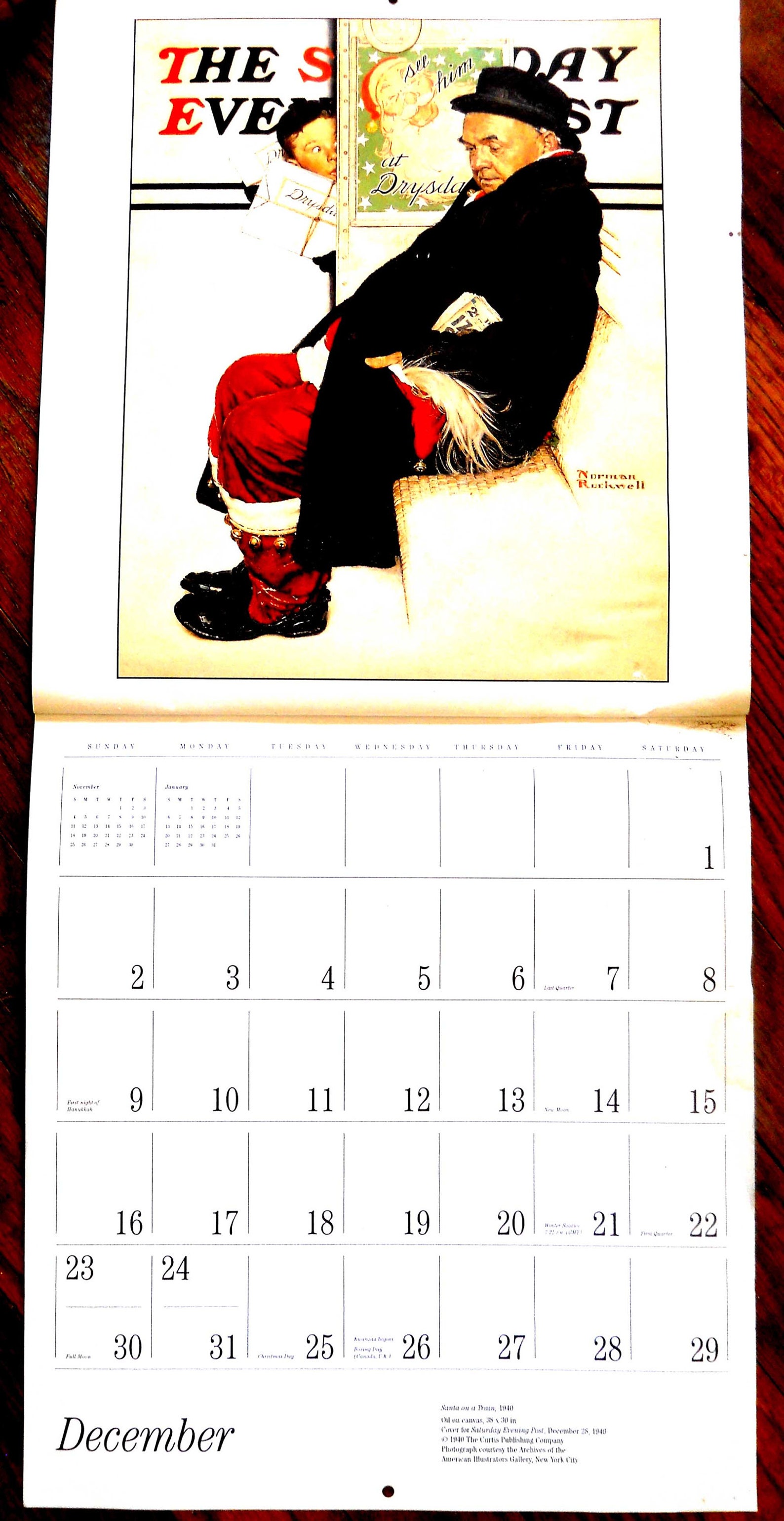Norman Rockwell 2001 Calendar, Vintage Norman Rockwell Collectible, the ...