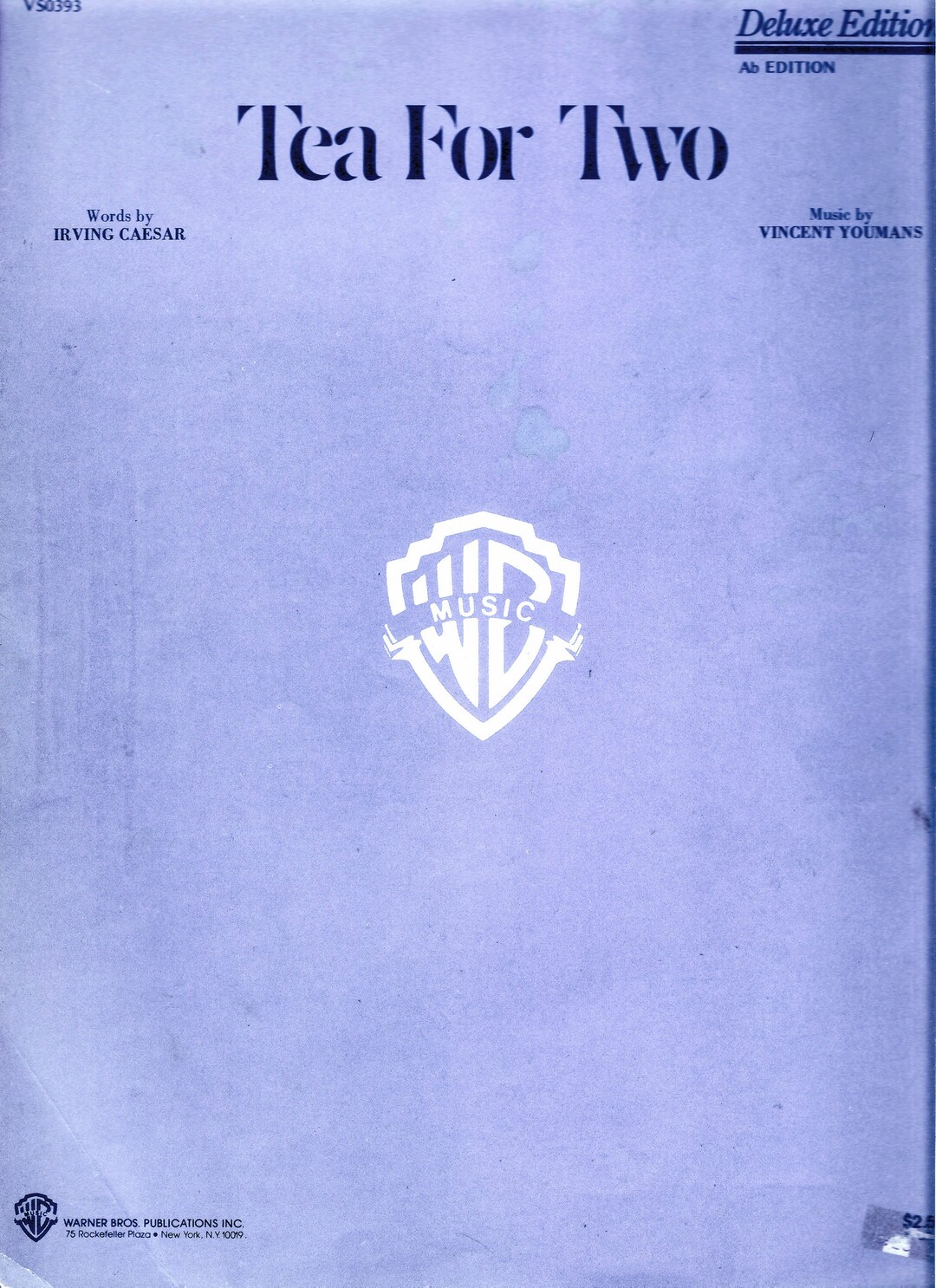 TEA FOR TWO Music Sheet 1924 Deluxe Edition Digital Words Irving Caesar ...