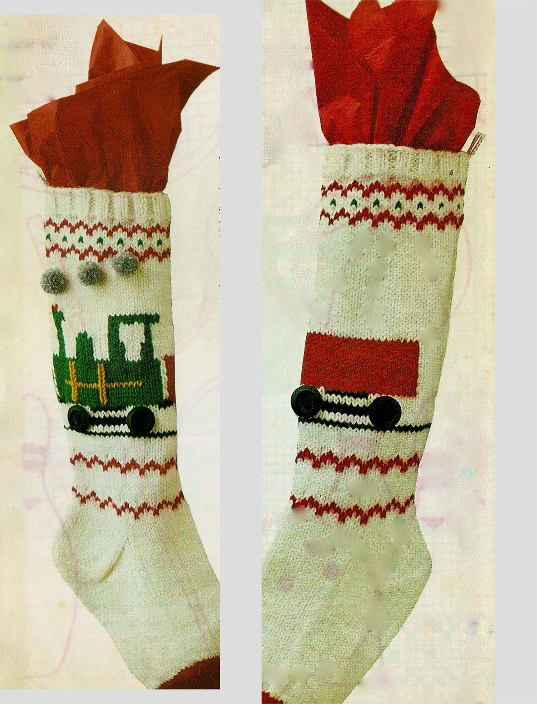 Choo Choo Train Train Sock Cute Knitted Sock Gift PDF Printable - Etsy