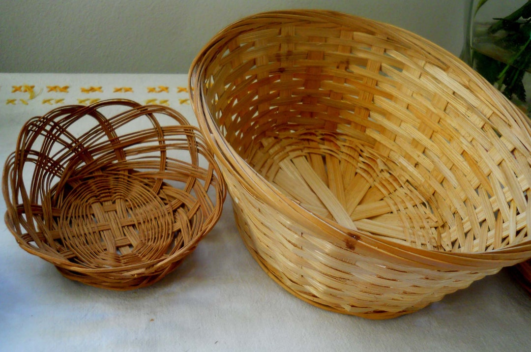 Small Baskets Without Handles, Easter Home Decor Rustic Baskets, Oval ...