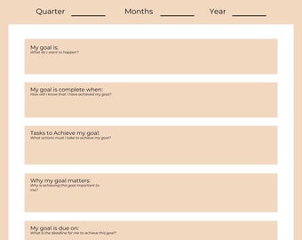 2025 Goal Setting Planner Template - Digital Printable, Planner ...