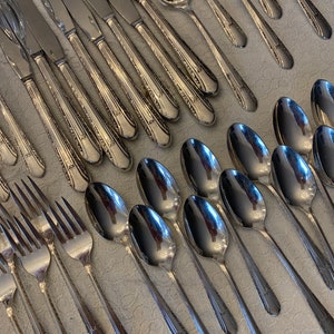 Rogers Silver Plate Silverware Regent I S Set Service for Eight - Etsy