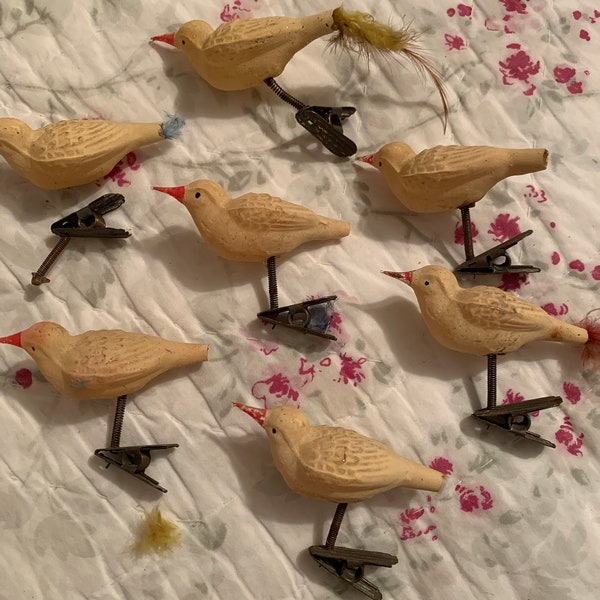 Antique Bird Clip Ornaments - Etsy
