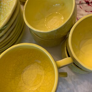 Secla Yellow Cabbage Majolica Dinnerware 50’s Portugal Dinnerware - Etsy
