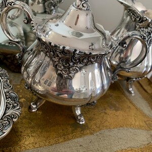Wallace Baroque Silver Plated Tea Set: 6-piece Coffee & Tea Service - Etsy