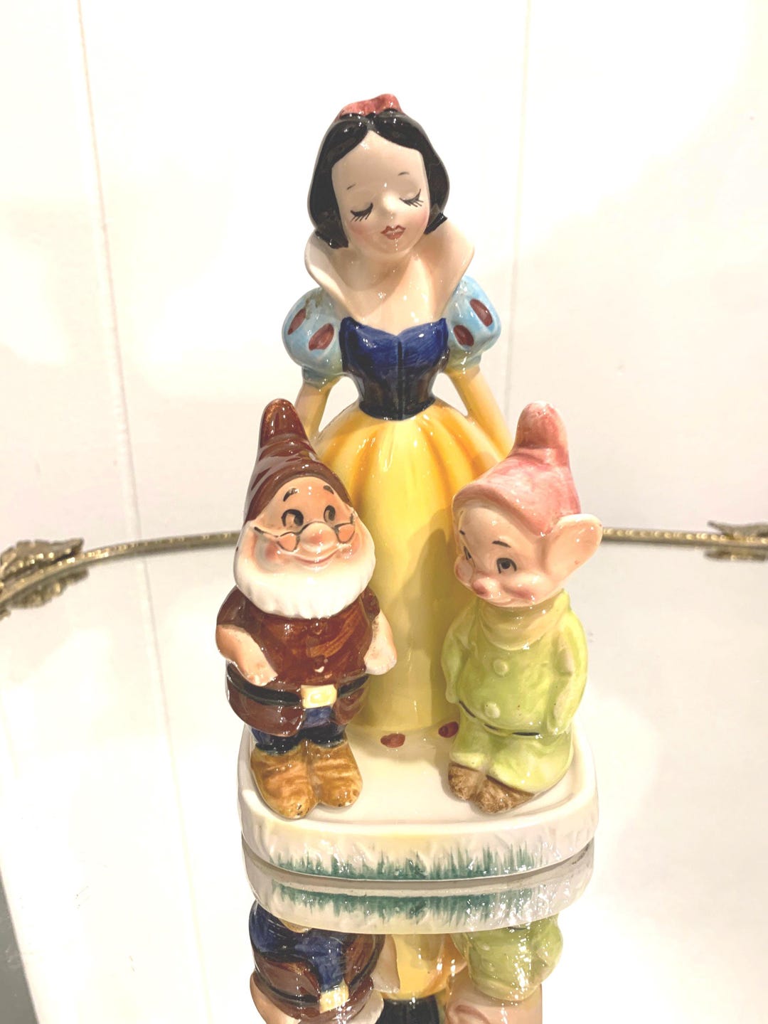 Rare Vintage Disney Snow White Napkin Holder With Salt and Pepper Doc ...