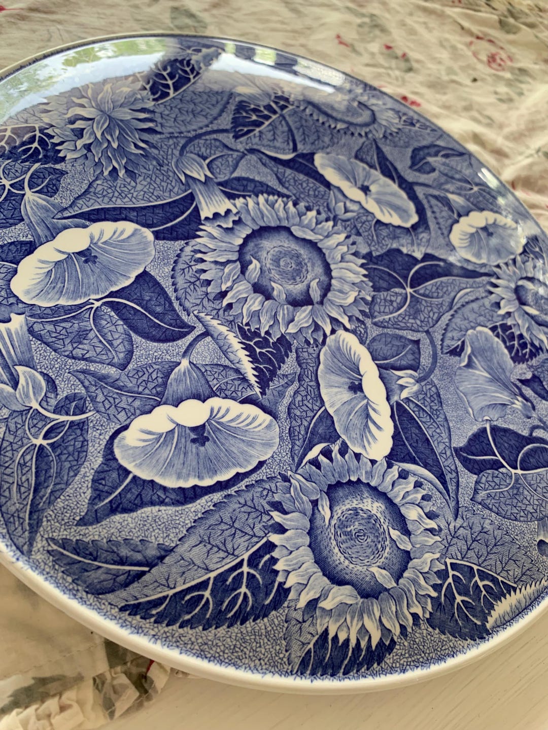 Rare Spode Blue Room Collection Sunflower Cake Plate - 11.5” - Etsy