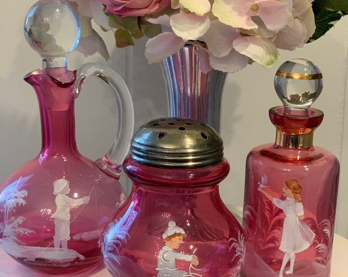 Antique Mary Gregory Cranberry Glass Your Choice Shaker - Etsy