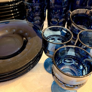 Vintage Tiara Blue Kings Crown Dinner Plates Set of Four - Etsy