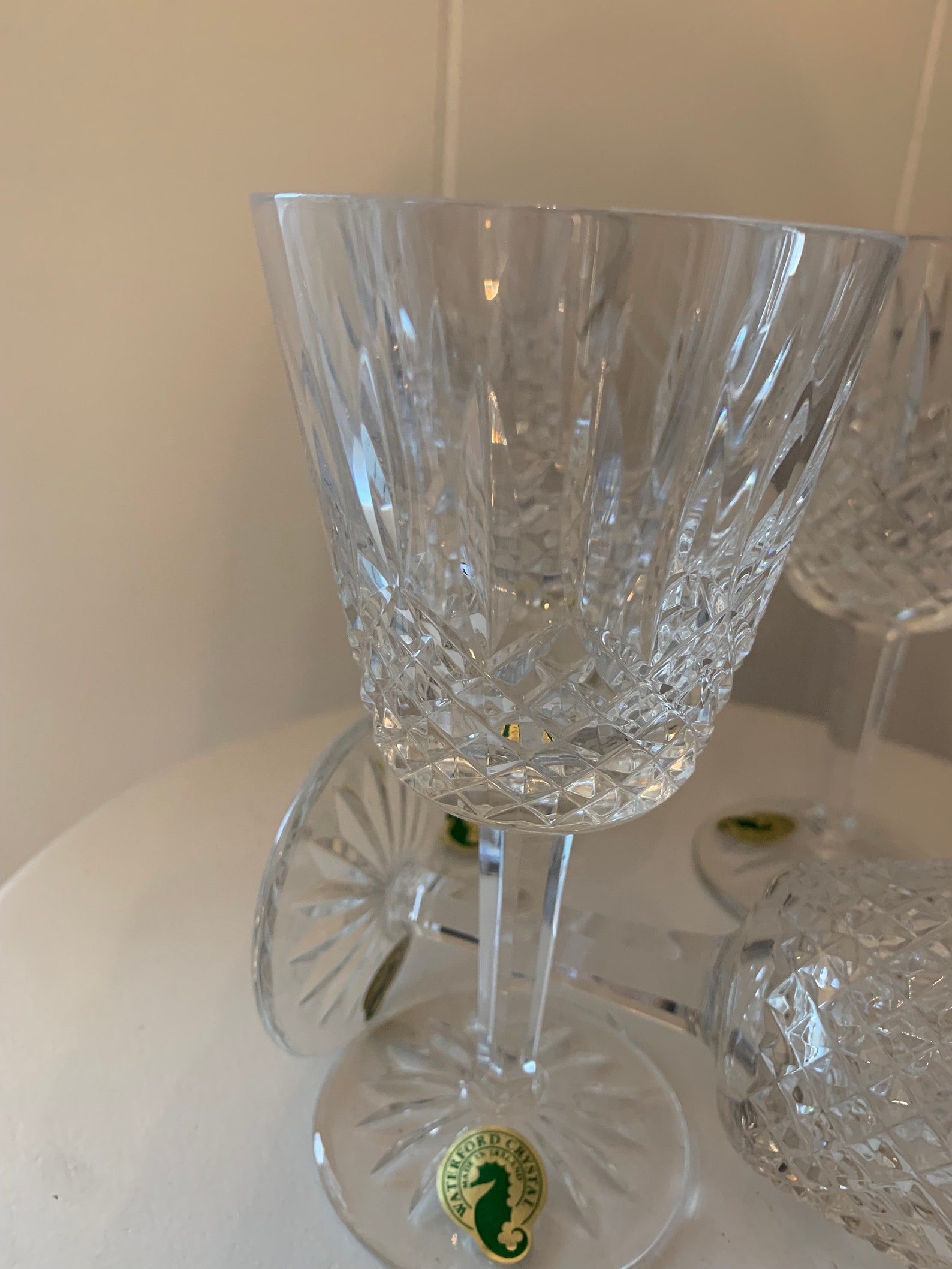 Waterford Bunclody or Lismore Claret Wines Glasses Crystal Stemware ...
