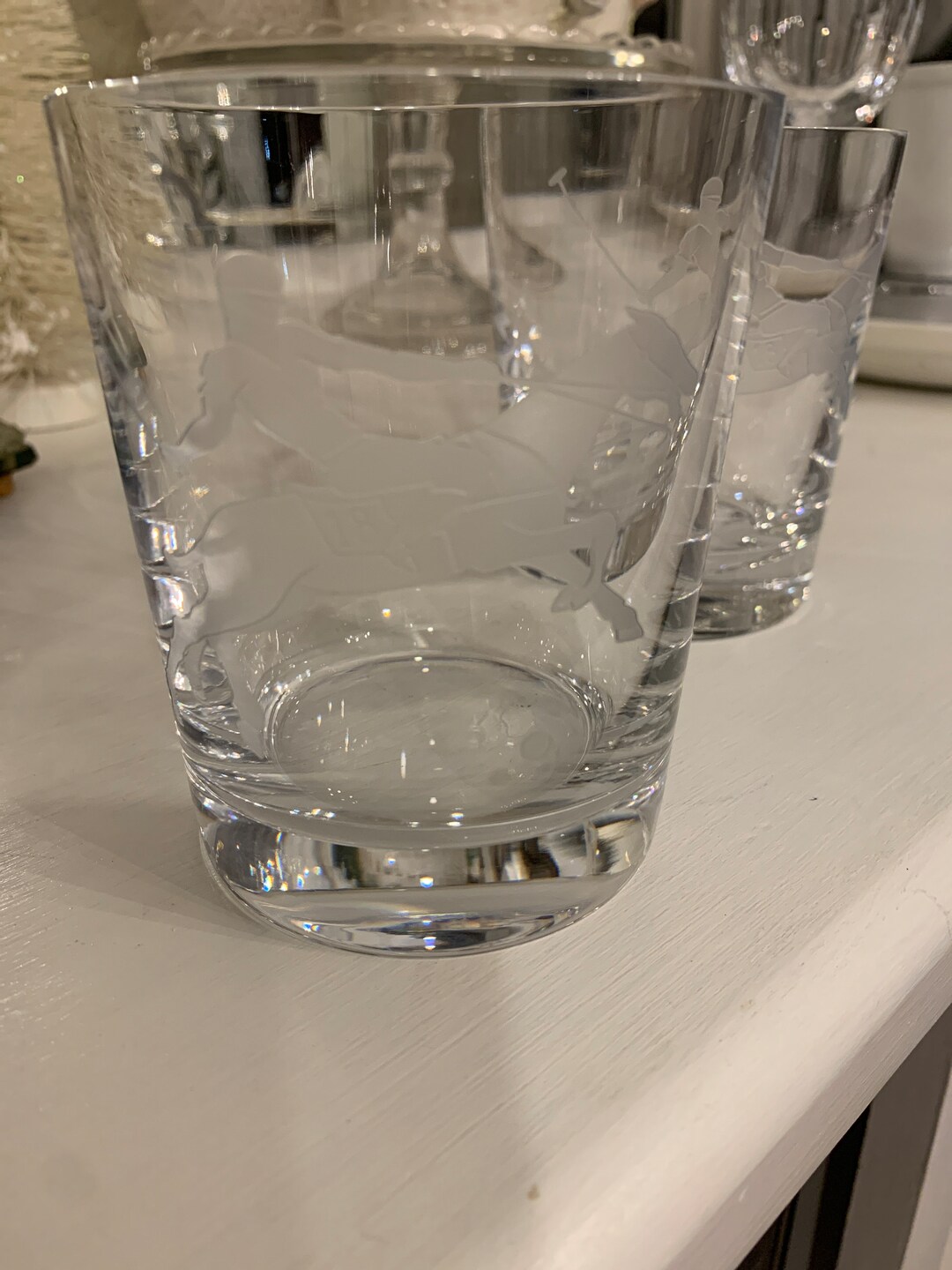 Ralph Lauren Garrett Set of Two Double Old Fashioned Glasses Crystal - Etsy