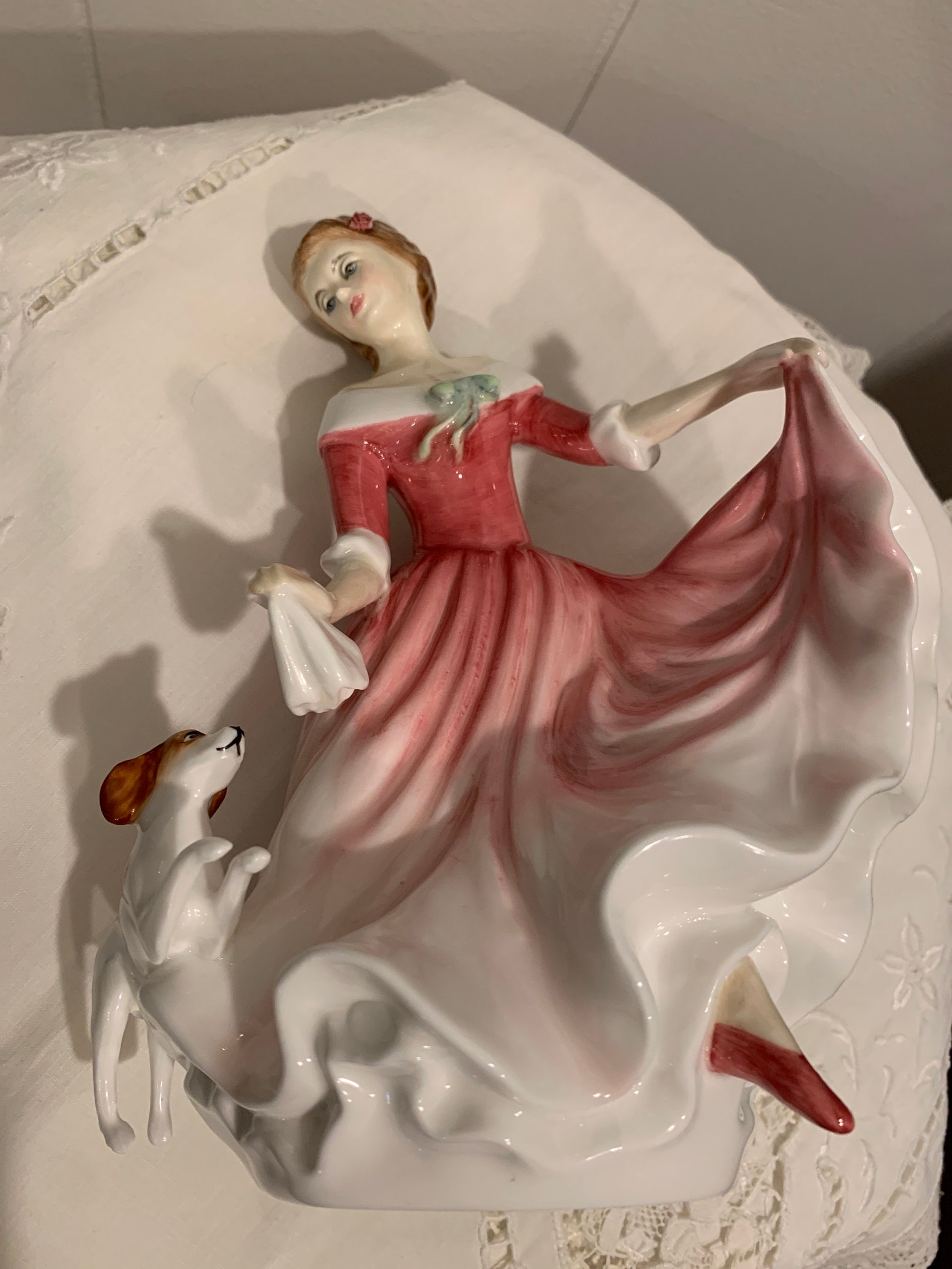 Royal Doulton Figurine, My Friend HN3011, Porcelain Lady and Dog - Etsy