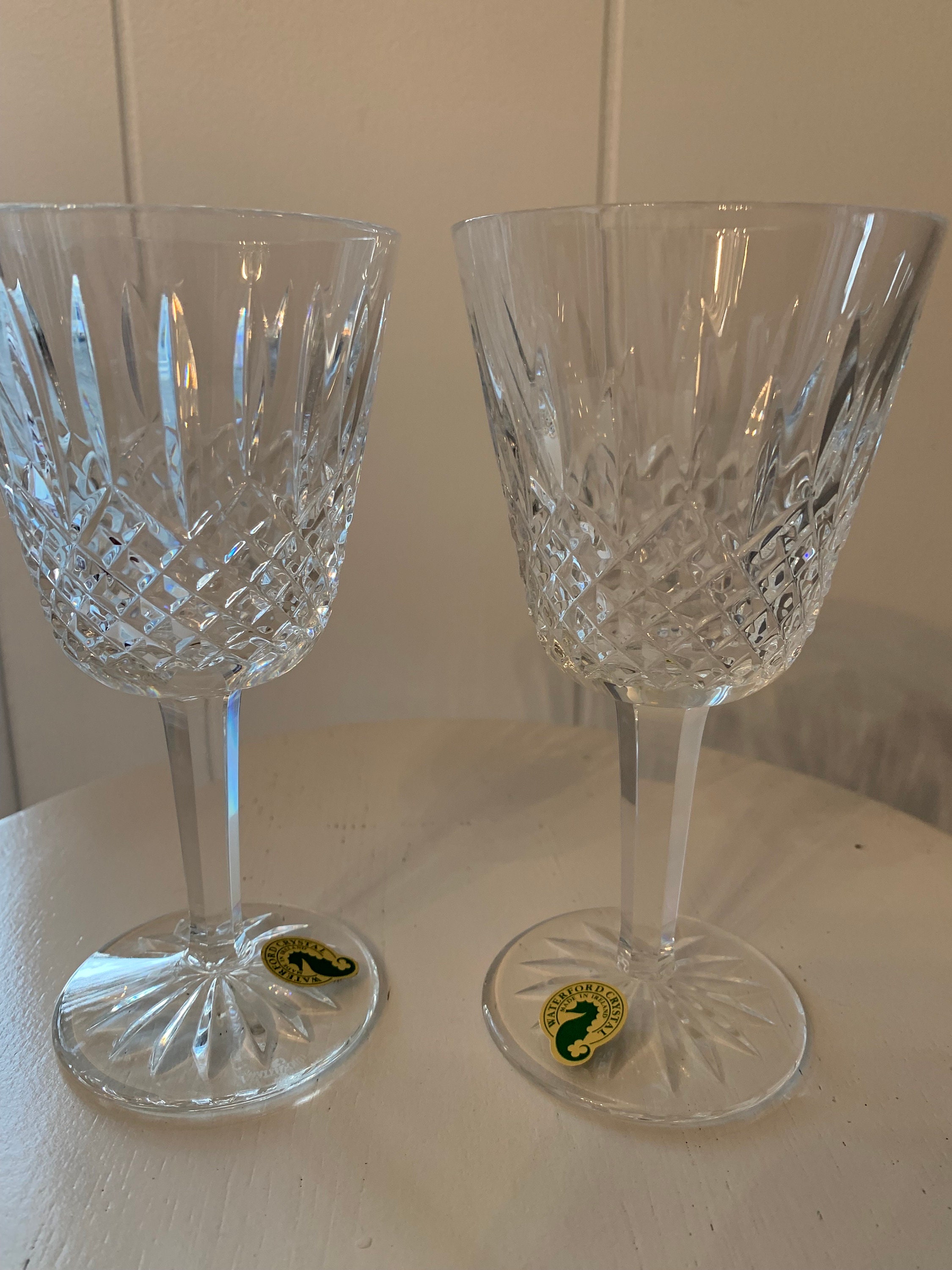 Waterford Bunclody or Lismore Claret Wines Glasses Crystal Stemware ...